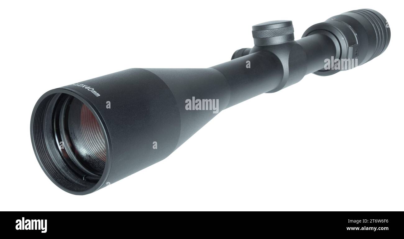 Rifle optic with a 49 mm objective les and magnification that can zoom ...