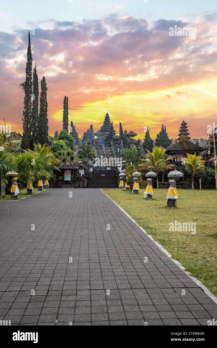 The Besakih Temple on Mount Agung Volcano. The holiest and most ...