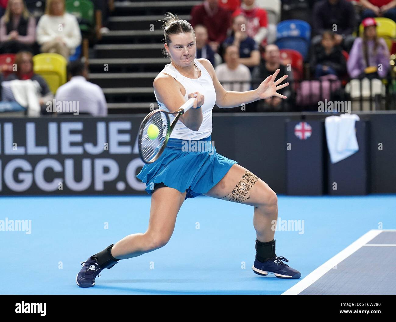 Sweden’s Kajsa Rinaldo Persson in action against Great Britain’s Katie ...