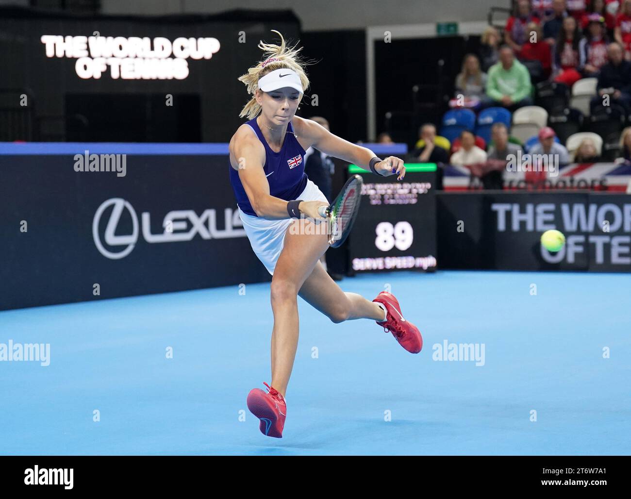 Great Britain’s Katie Boulter in action against Kajsa Rinaldo Persson ...