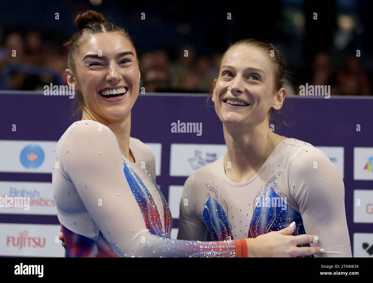 Great Britain’s Bryony Page and Isabelle Songhurst celebrate winning ...