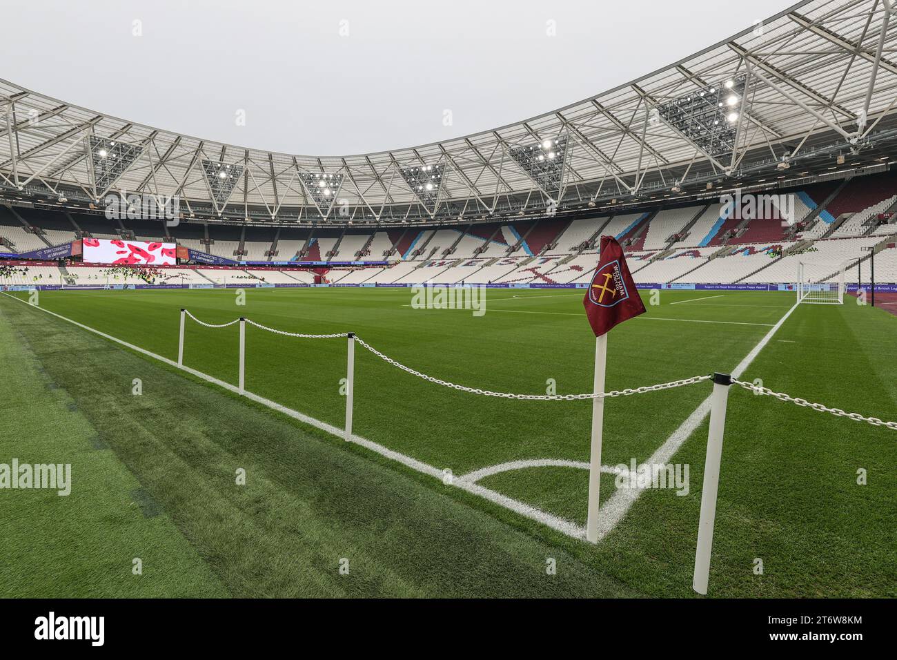A general view inside of the London Stadium, home of West Ham United ...