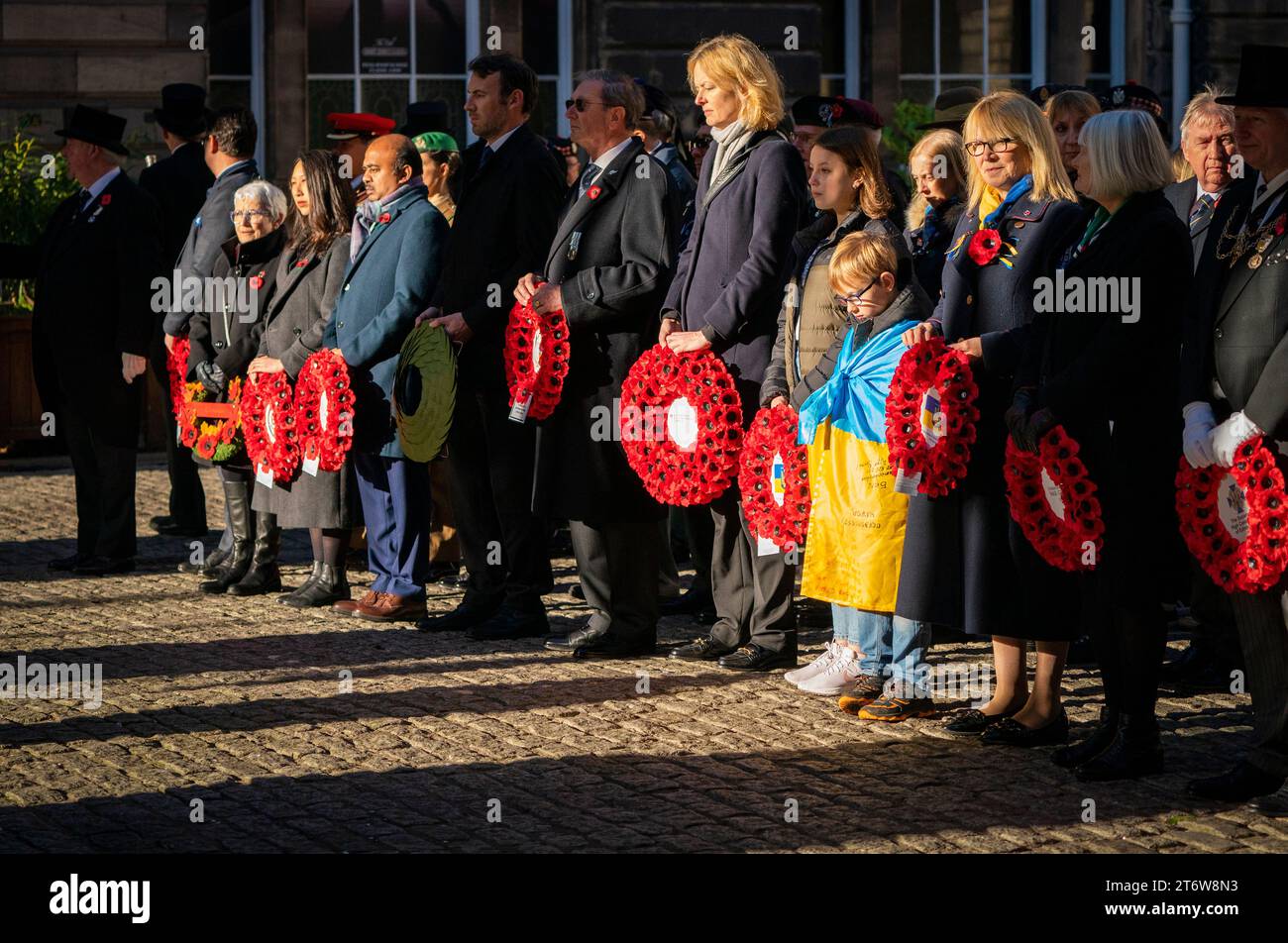 Members of the wreath laying party during the Remembrance Sunday event ...
