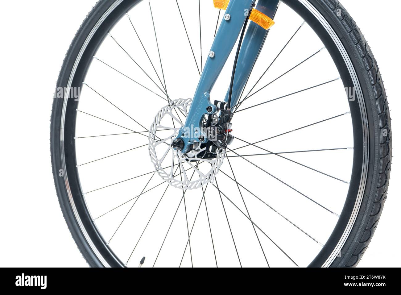 bicycle front wheel with spoke isolated on white background Stock Photo ...