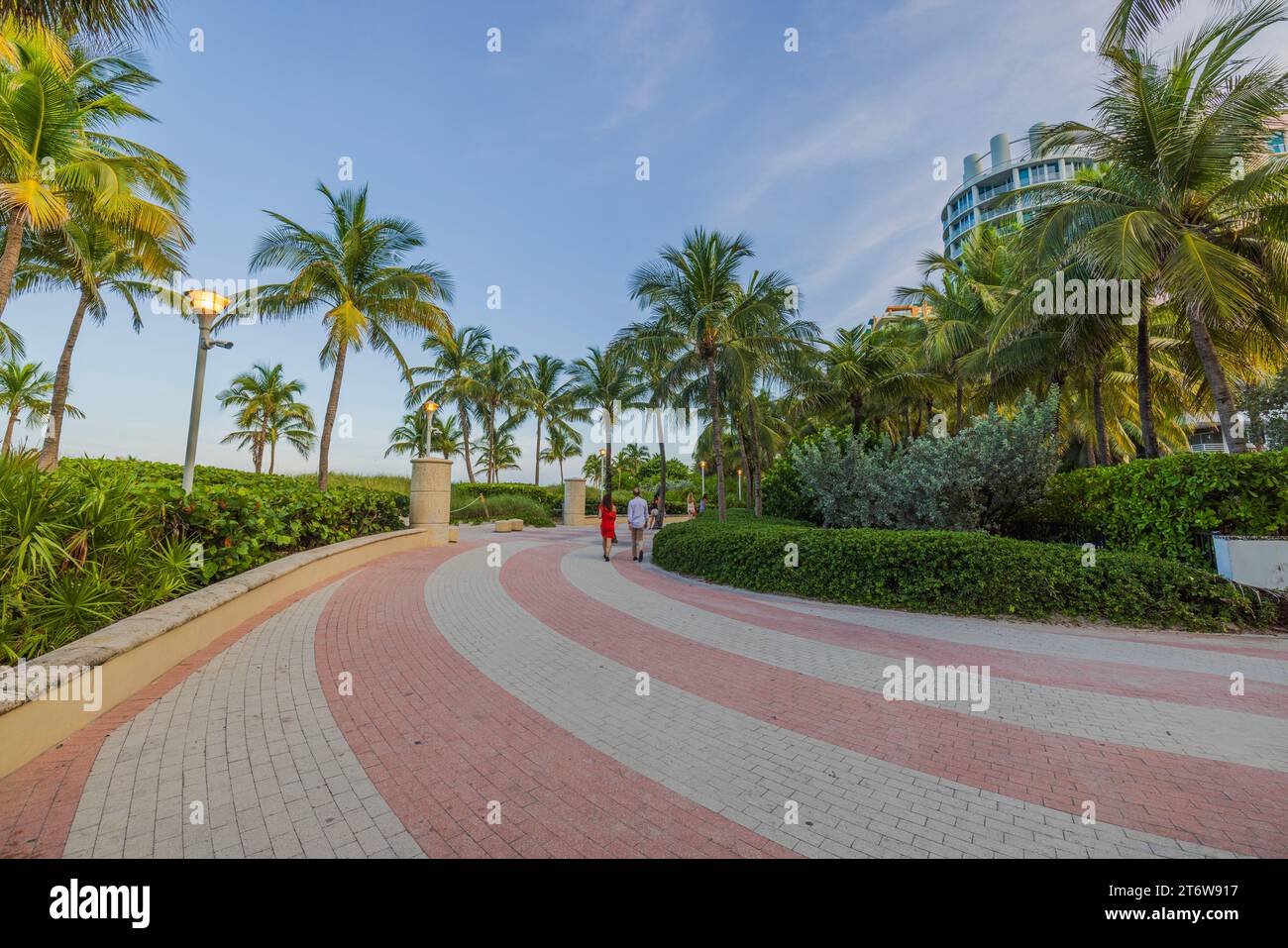 Scenic view of Walking Street with lush greenery, stretching alongside ...