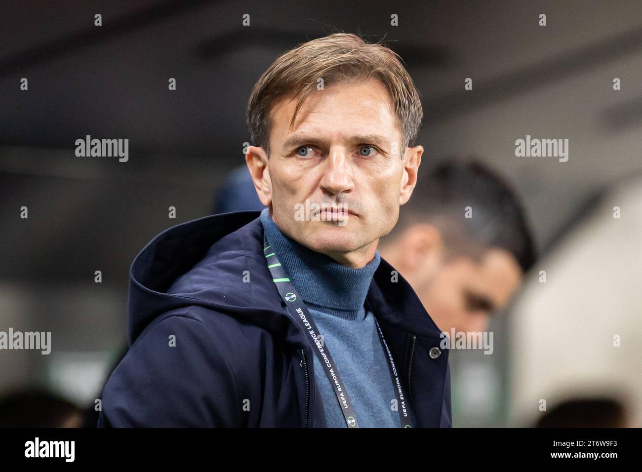 Krunoslav Rendulic coach of Zrinjski seen during the UEFA Europa ...