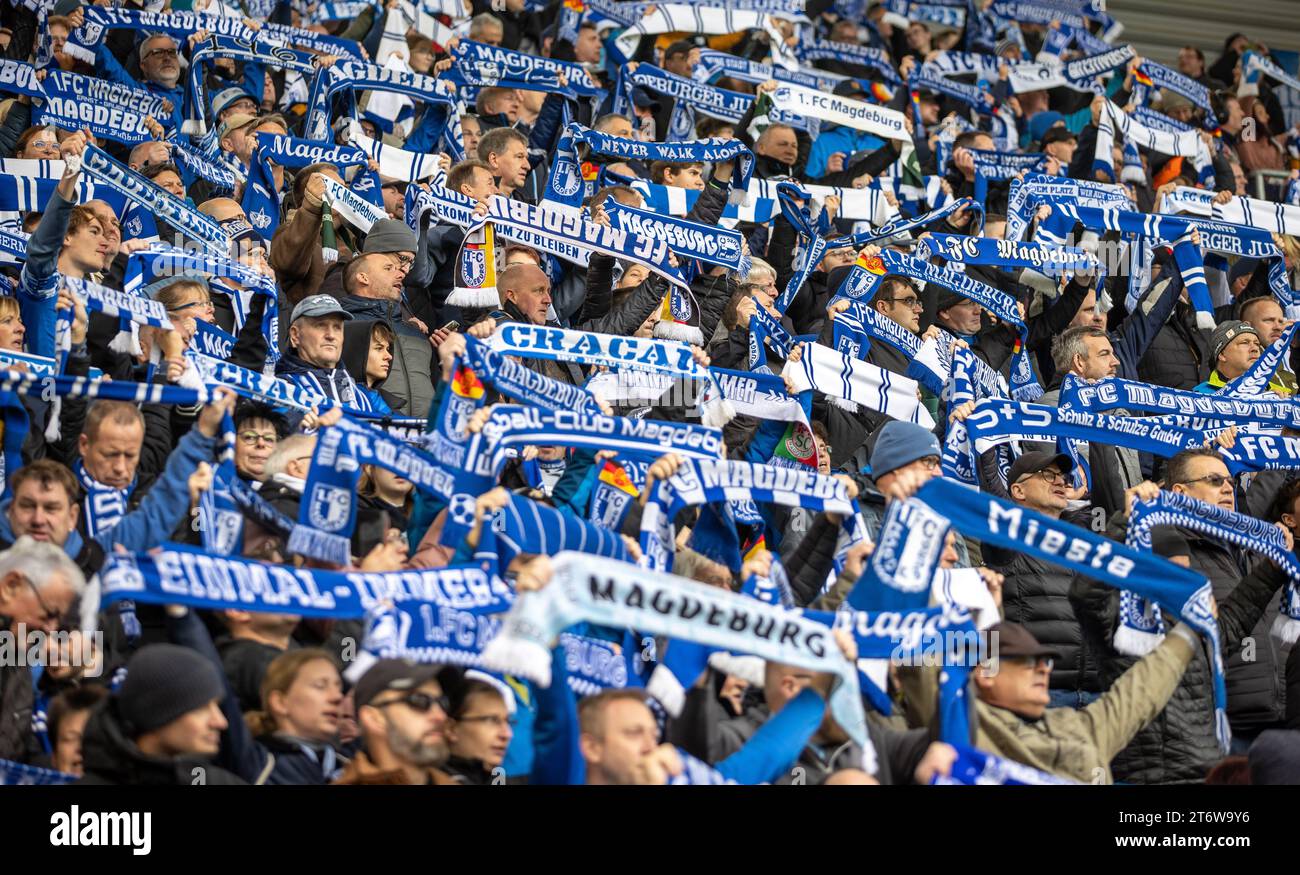 12 November 2023, Saxony-Anhalt, Magdeburg: Soccer: Bundesliga 2, 1. FC ...