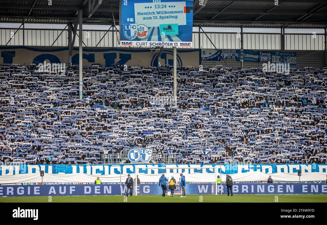 12 November 2023, Saxony-Anhalt, Magdeburg: Soccer: Bundesliga 2, 1. FC ...