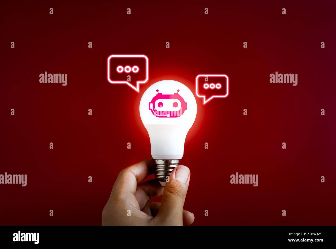 AI chat bot for creativity concept. Digital smart robot assistant with ...