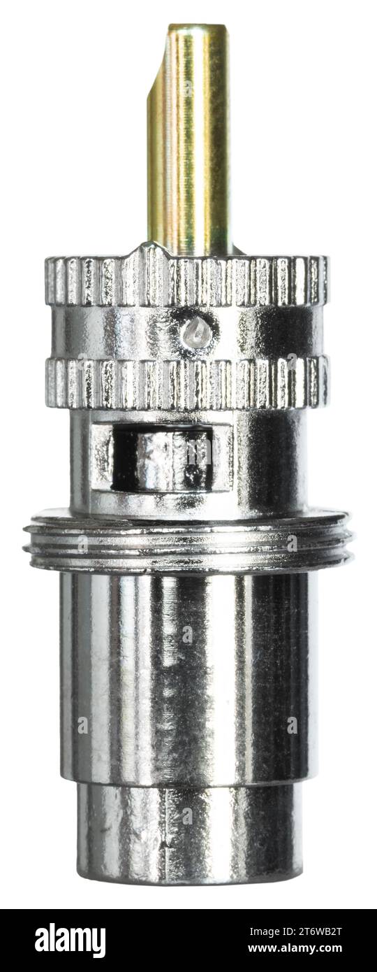PL-259 coax connector with the shield removed to show the inside before ...