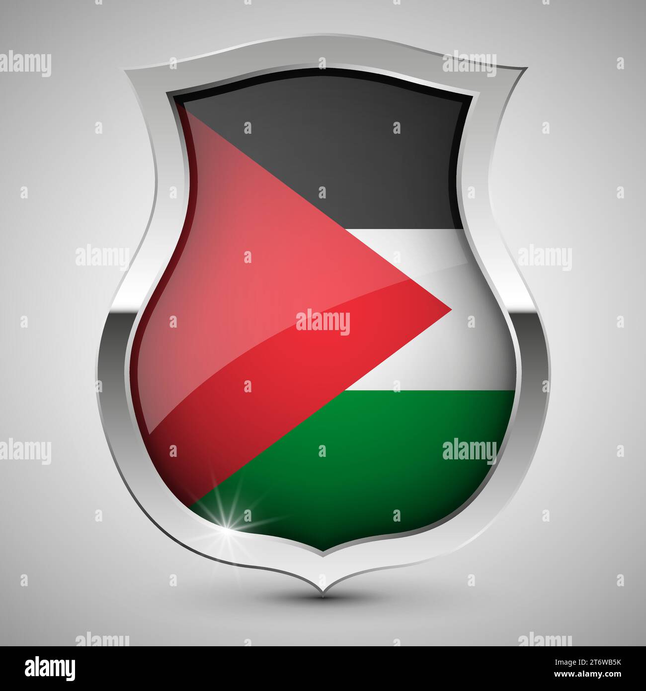 Patriotic shield with Palestine flag colours. Perfect element for every ...