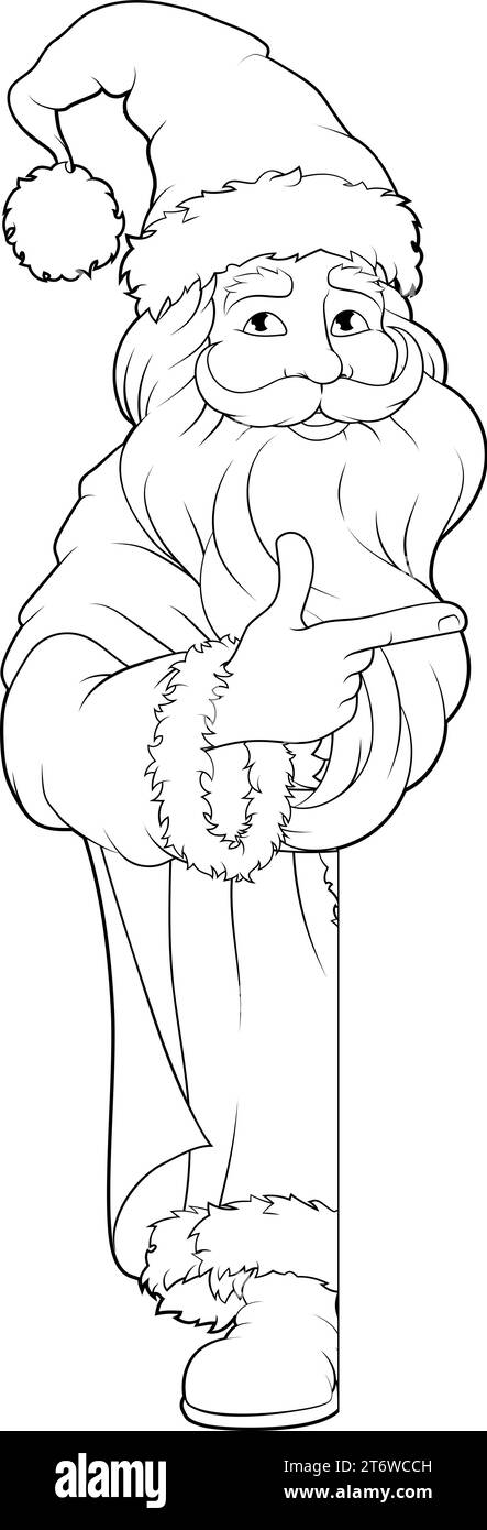 Christmas santa hat traditional Black and White Stock Photos & Images ...