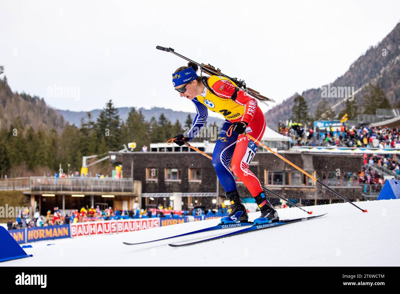 12 January 2023, Bavaria, Ruhpolding: Julia Simon (France) in the women ...