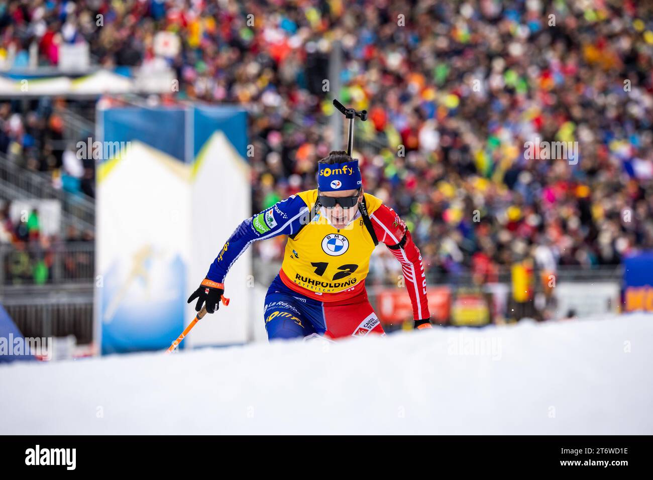 12 January 2023, Bavaria, Ruhpolding: Julia Simon (France) in the women ...