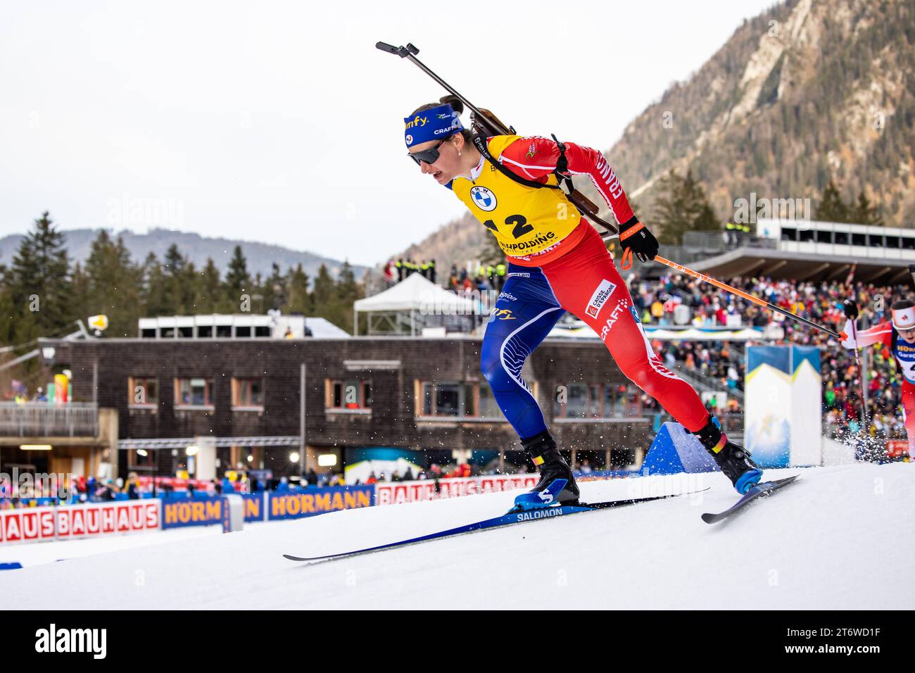 12 January 2023, Bavaria, Ruhpolding: Julia Simon (France) in the women ...