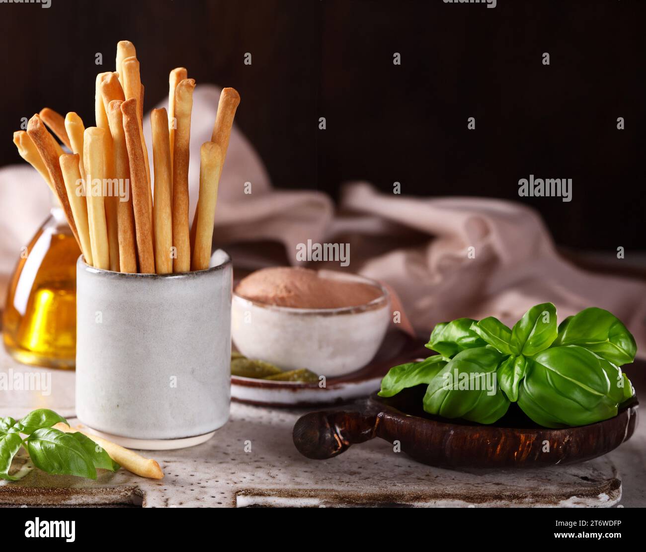 italian grissini breadsticks for a snack Stock Photo - Alamy