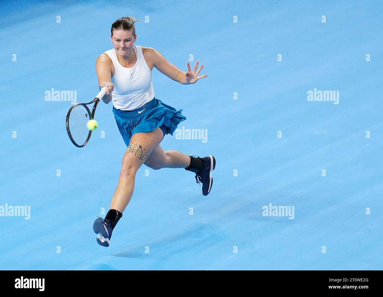 Sweden’s Kajsa Rinaldo Persson in action against Great Britain's Katie ...