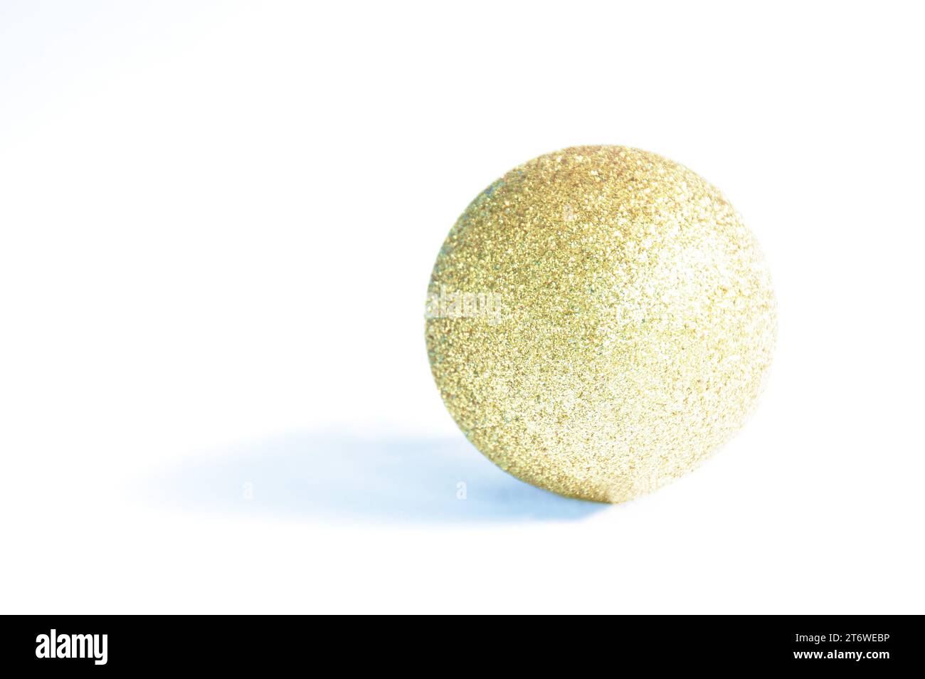 golden ball for decoration in Christmas and new year festival in white ...