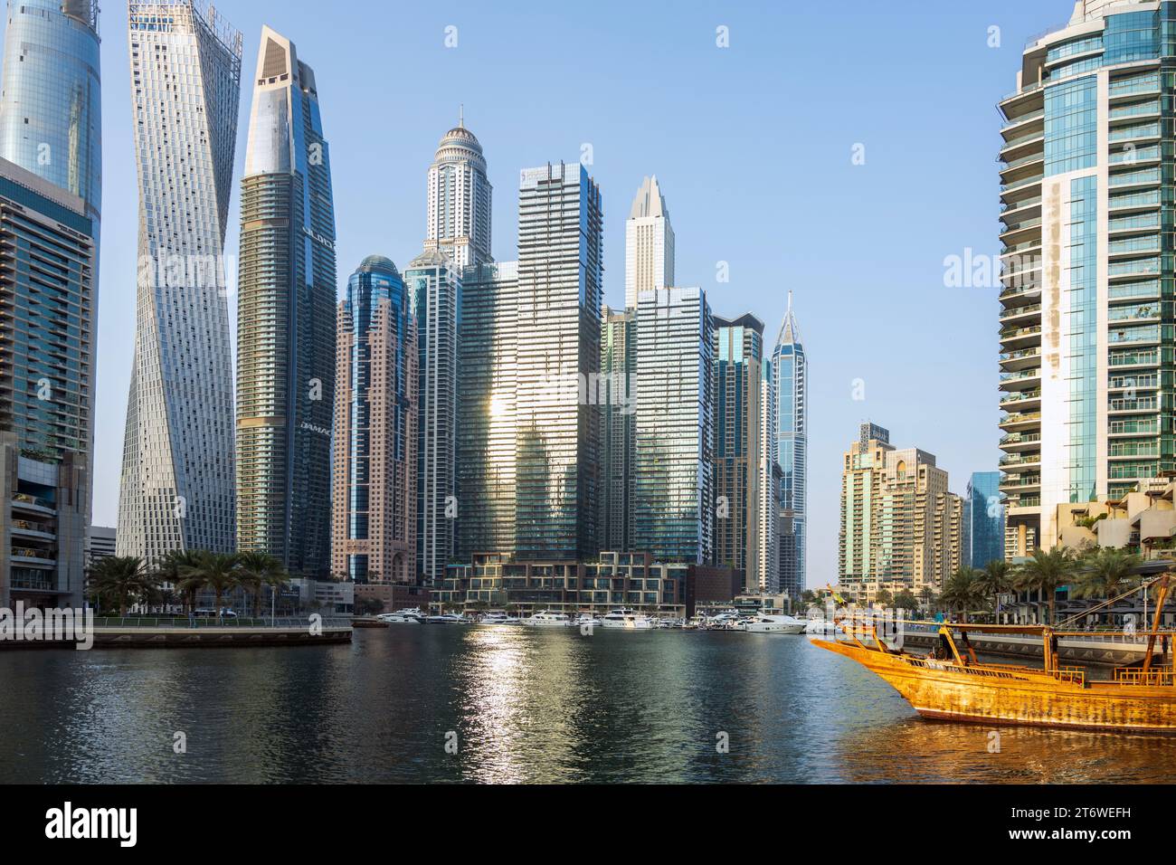 Scenic View of Dubai Skyline Stock Photo - Alamy
