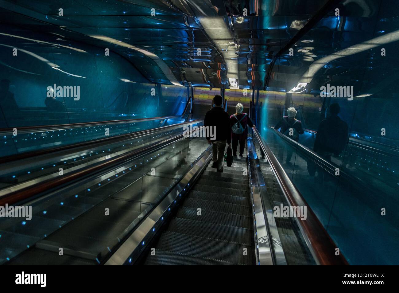Life underground traveling with metro in a fantastic dimension Stock ...