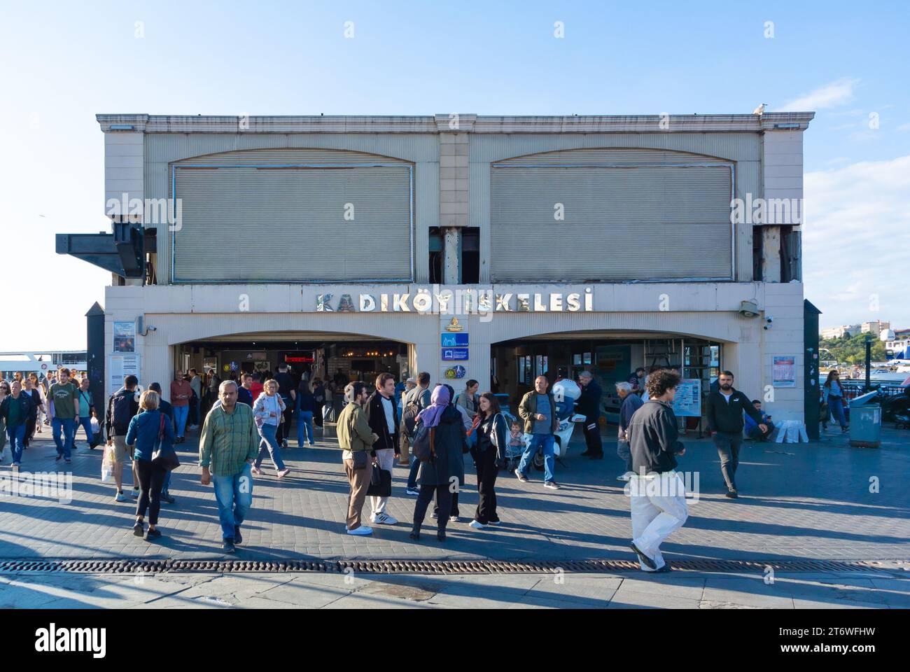 Istanbul, Turkey, The architecture of Kadikoy iskelesi ferry terminal ...