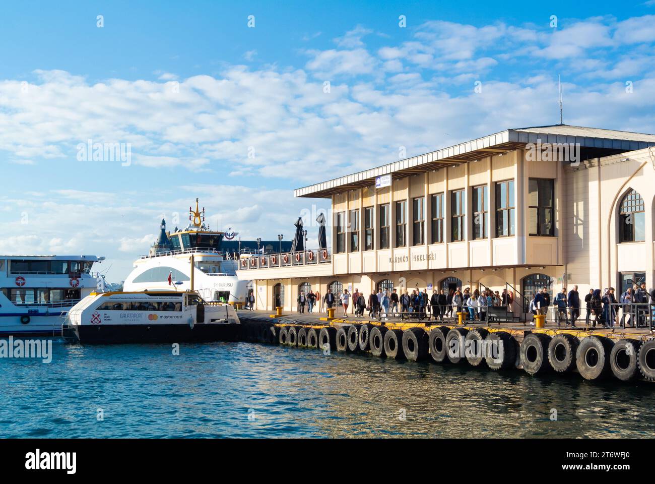 Istanbul, Turkey, The architecture of Kadikoy iskelesi ferry terminal ...