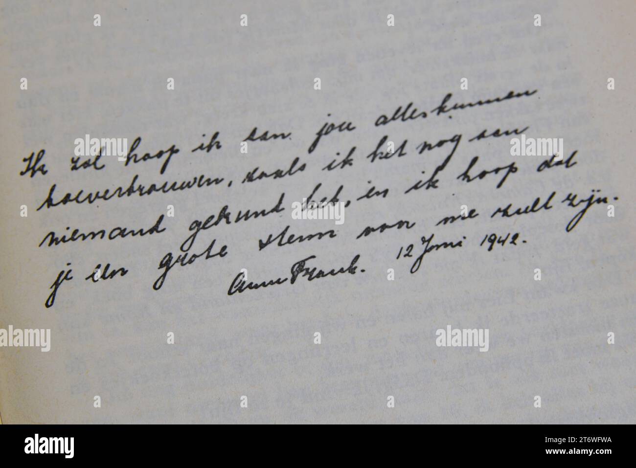Anne frank diary hi-res stock photography and images - Alamy