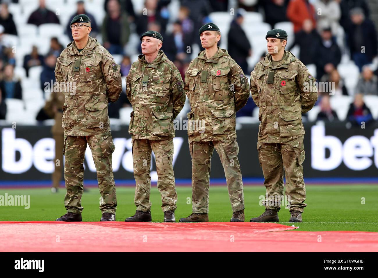 British Army soldiers from the Rifle Regiment seen ahead of the Premier ...