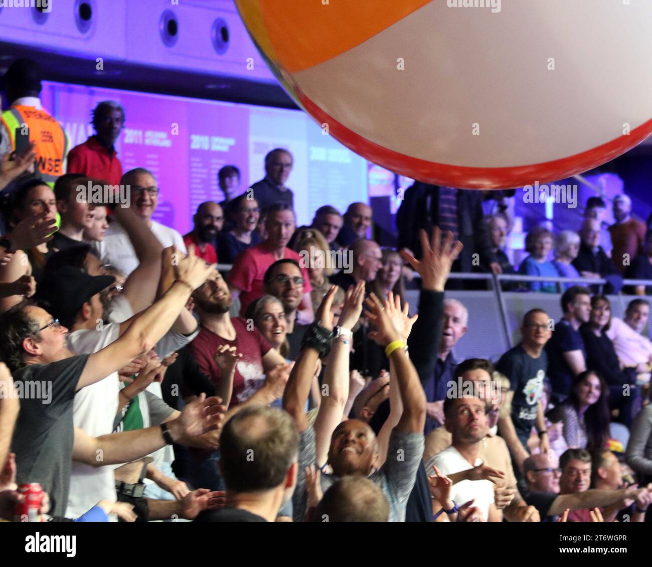 Track Cycling Champions League, Lee Valley Velodrome London UK. Crowd ...