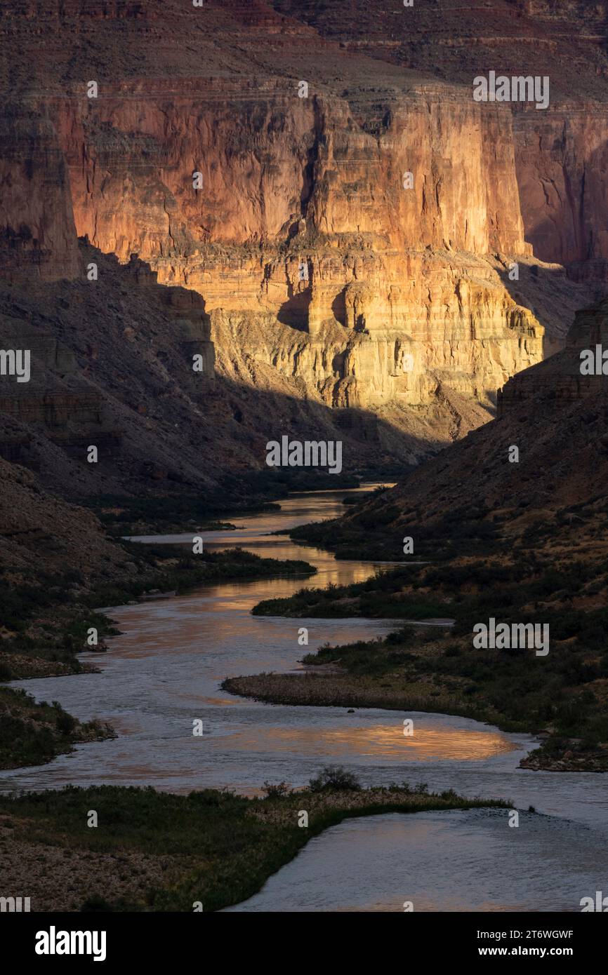 View from Nankoweap trail down the Colorado River in August, Grand ...