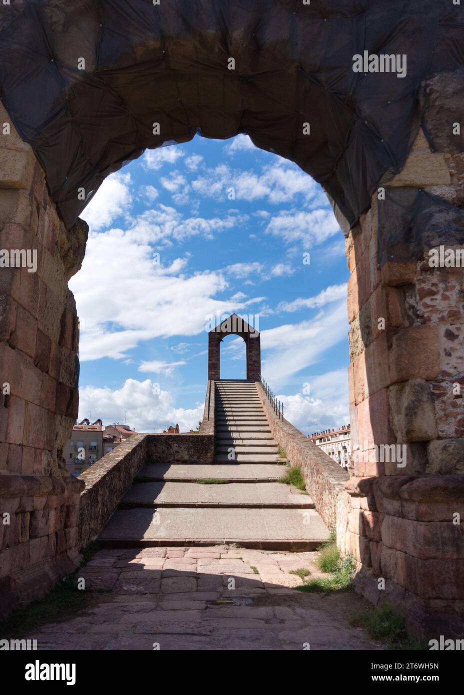 Frame in frame; two gates of the ancient Pont del Diable (Devil's ...