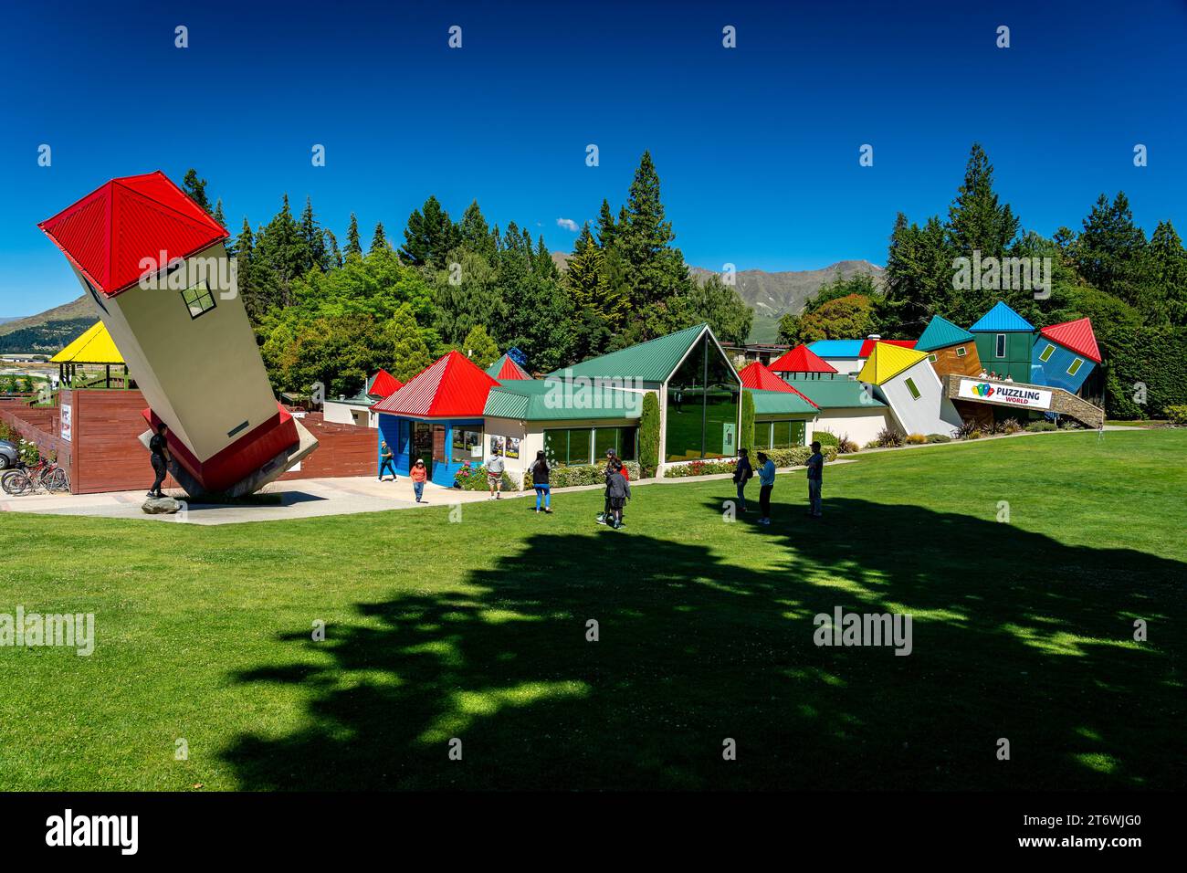 Wanaka, New Zealand - Puzzling World attraction with mazes and leaning ...