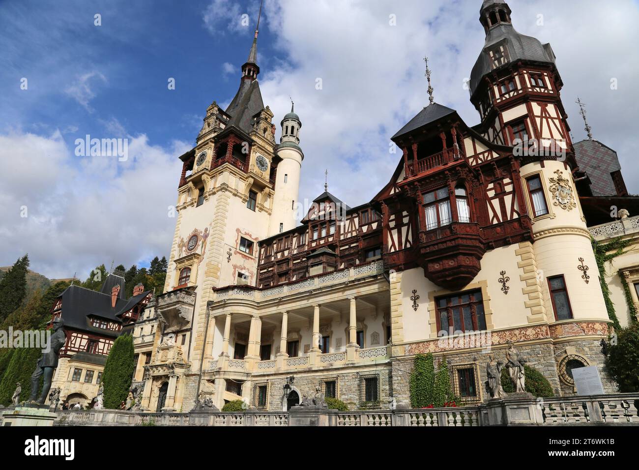 Peleş Castle, Sinaia, Prahova County, Romania, Europe Stock Photo - Alamy