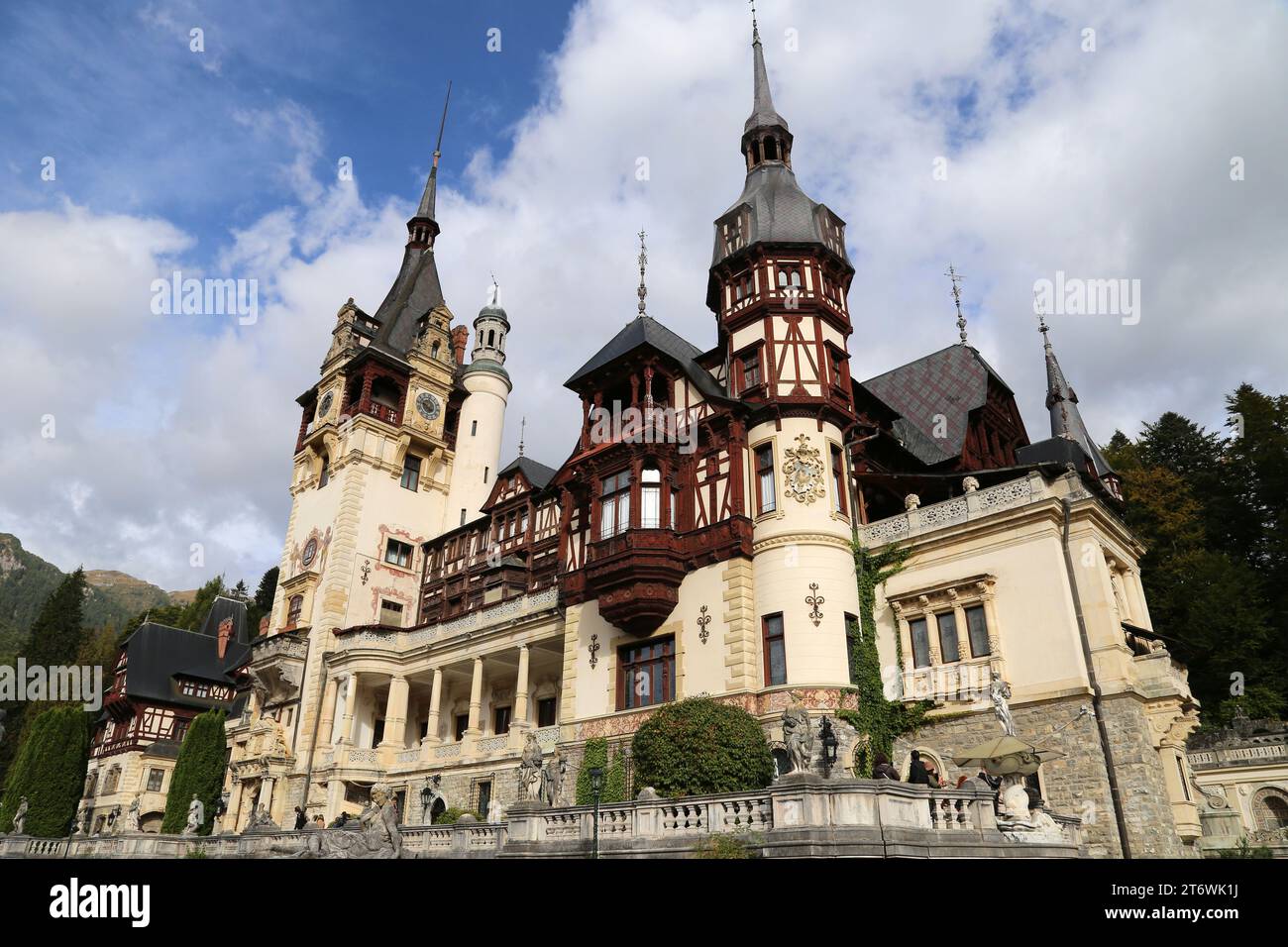 Peleş Castle, Sinaia, Prahova County, Romania, Europe Stock Photo - Alamy
