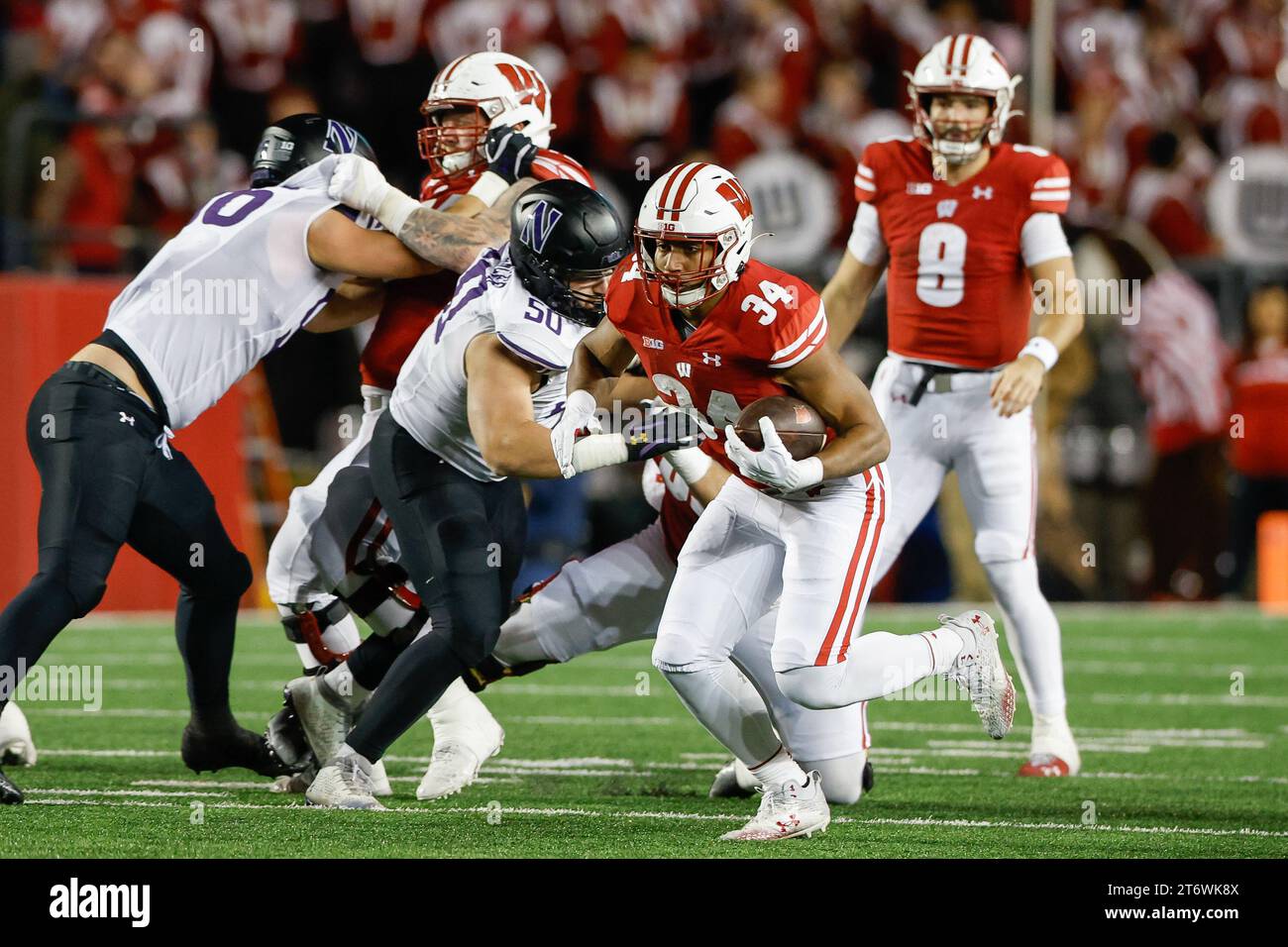 November 11, 2023: Wisconsin Badgers running back Jackson Acker (34 ...