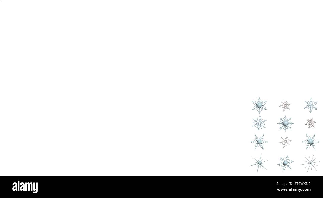 3d snowflakes collection isolated hi-res stock photography and images ...