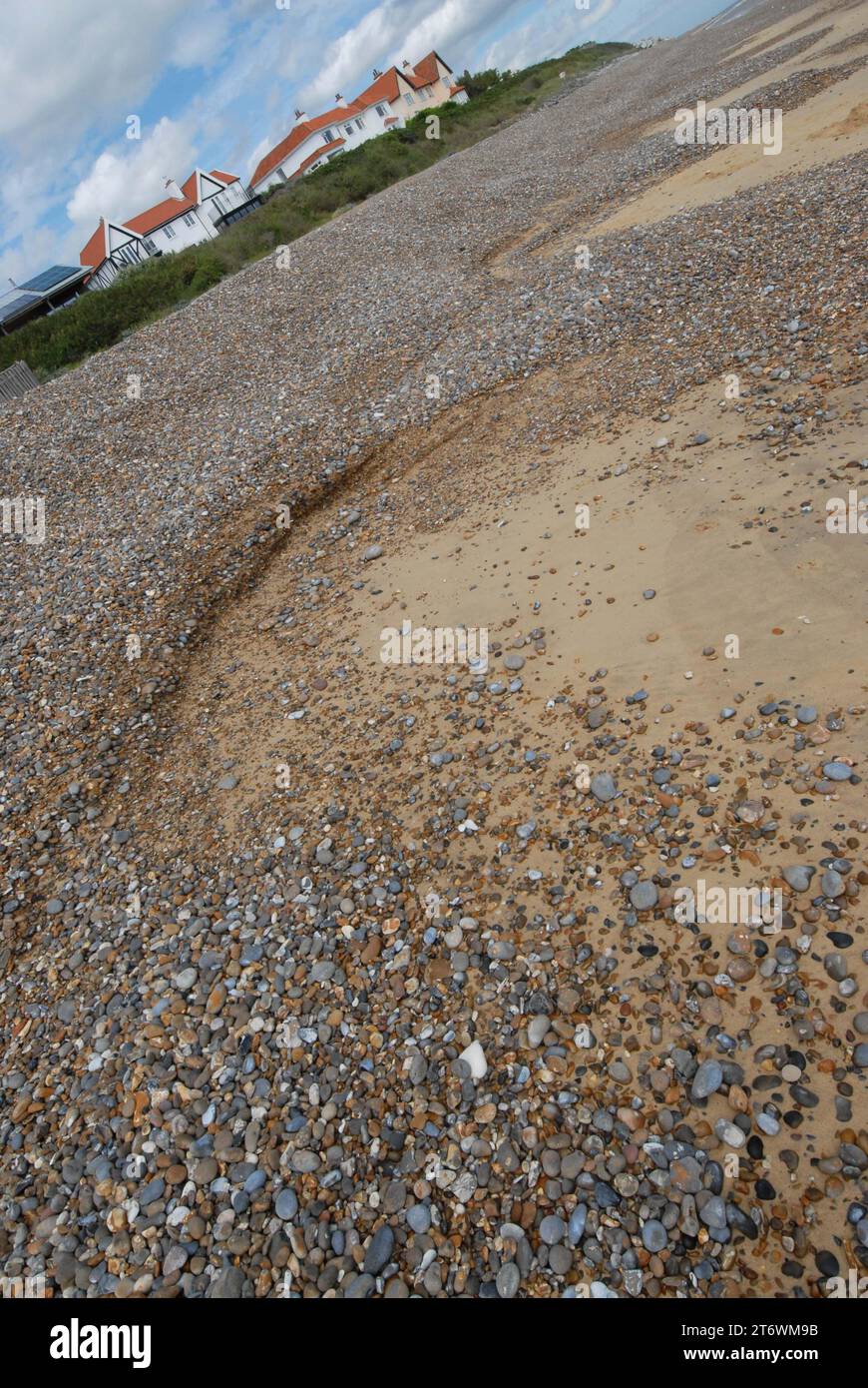 Combination of Cliffing and Cusp erosion into mixed shingle and sand ...