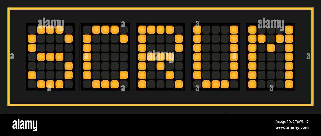 Orange color led banner in word scrum on black background Stock Vector ...