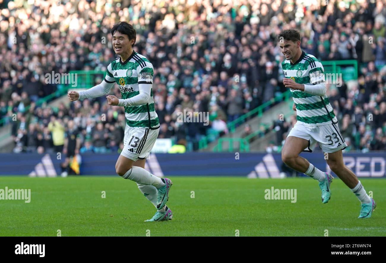 Celtic's Yang Hyun-Jun celebrates scoring their side's first goal of ...