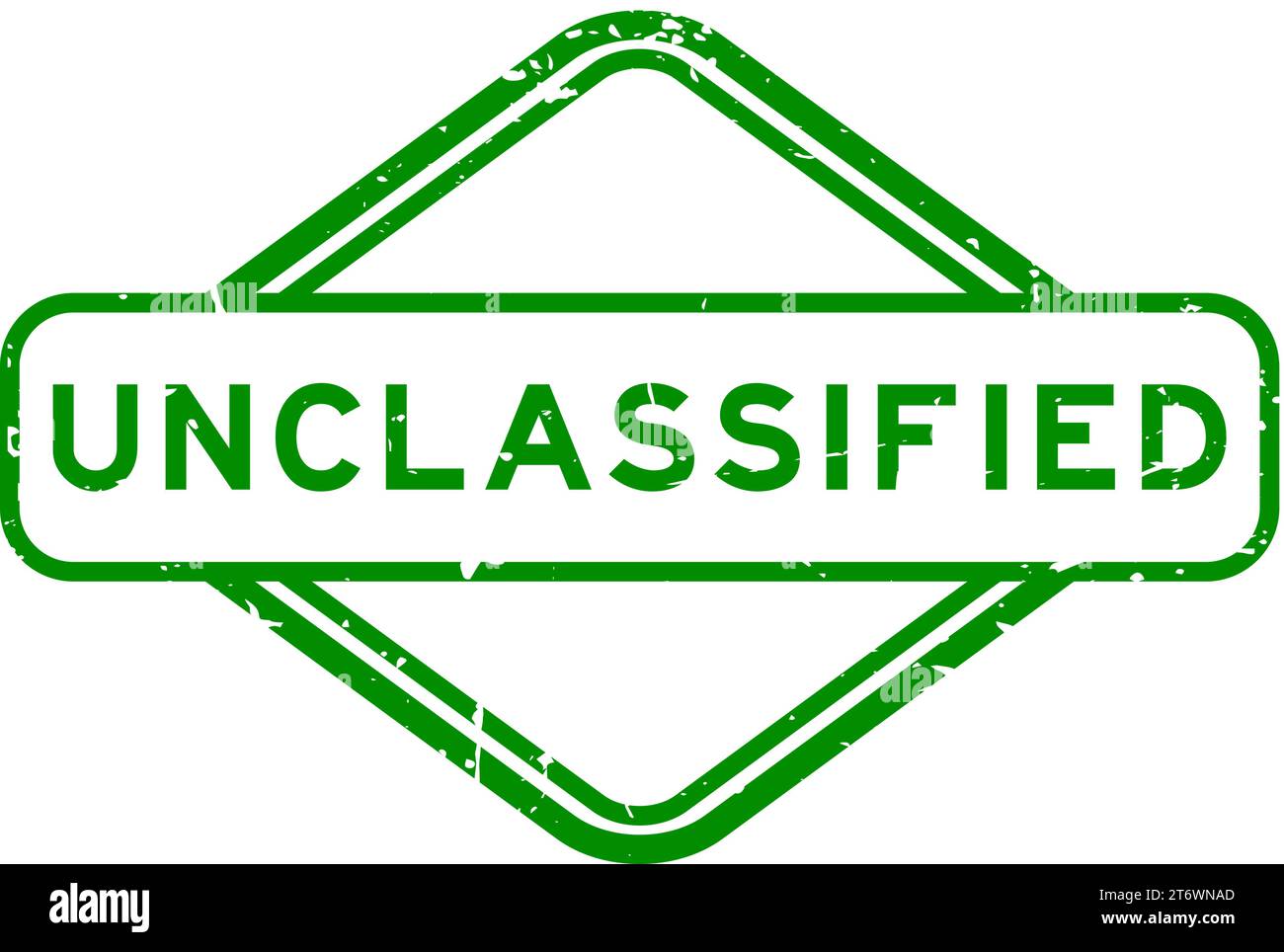 Grunge green unclassified word rubber seal stamp on white background ...