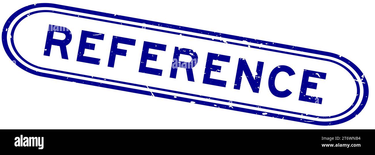 Grunge blue reference word rubber seal stamp on white background Stock ...