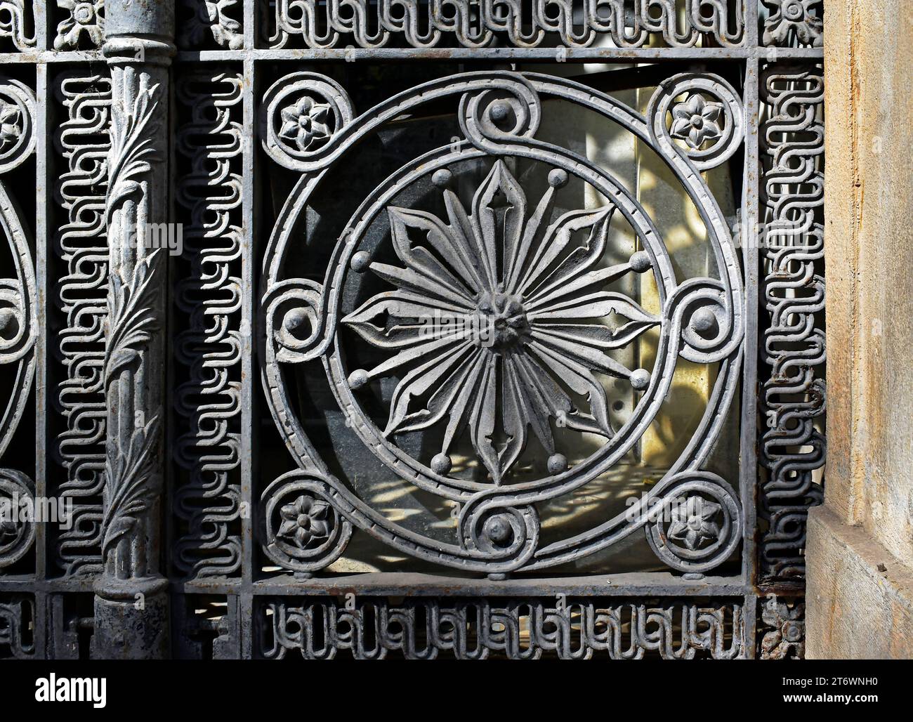 Decorative gate grid (detail) in Petropolis, Rio de Janeiro, Brazil ...