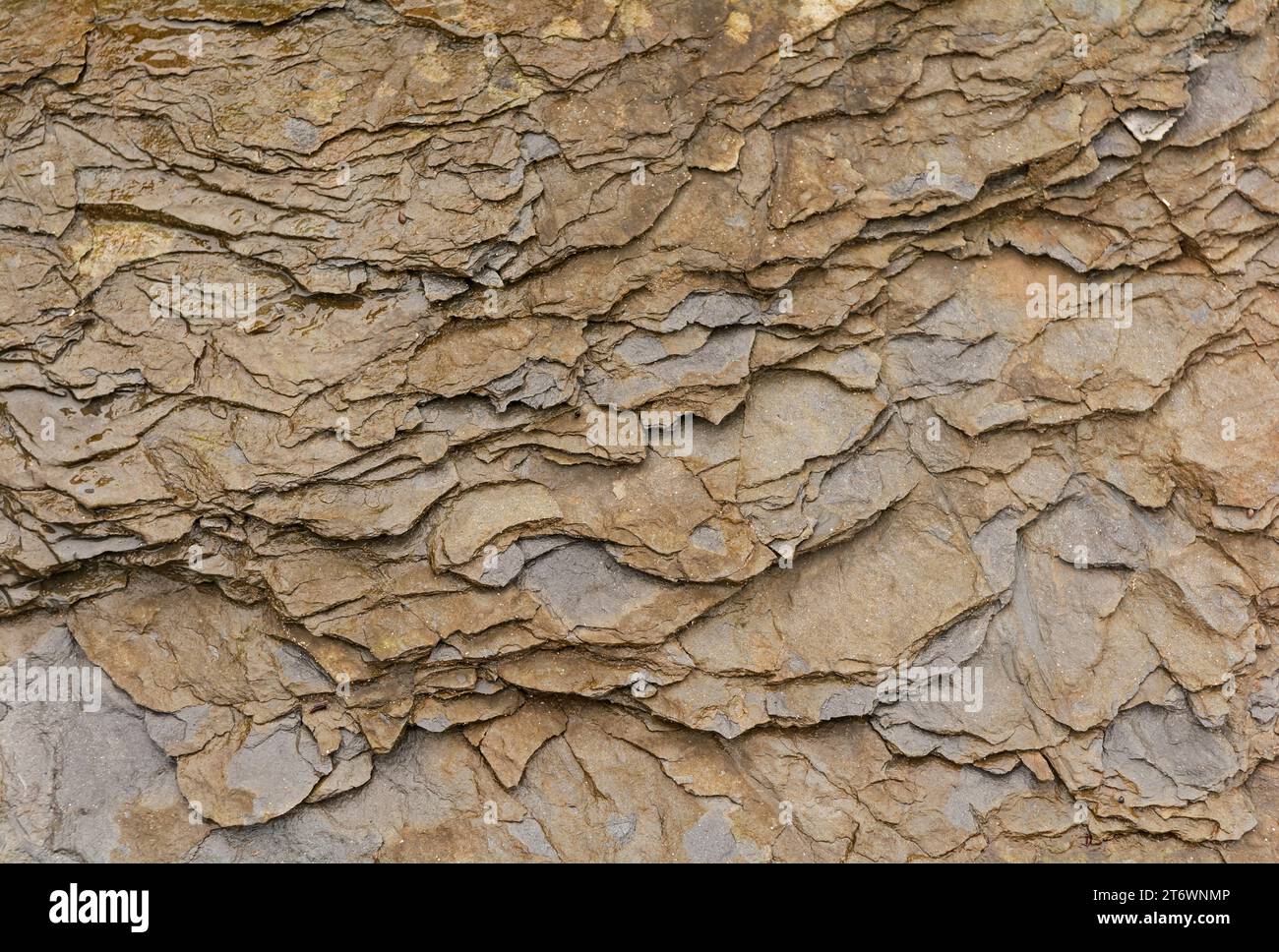 Layers of rocks slate in a cliff Stock Photo - Alamy