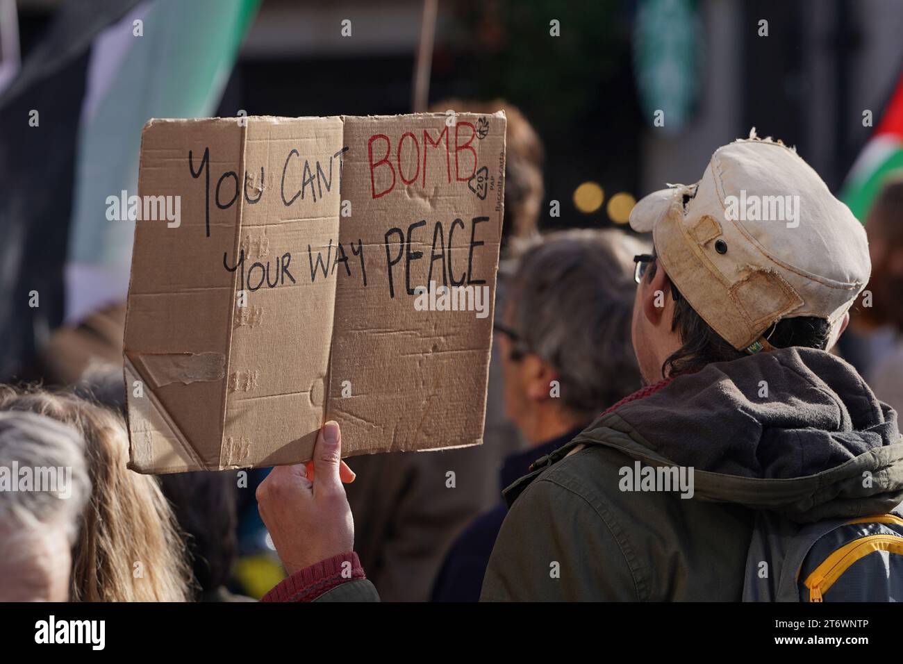 Messages of support on placards and signs at the Pro Palestine March in ...