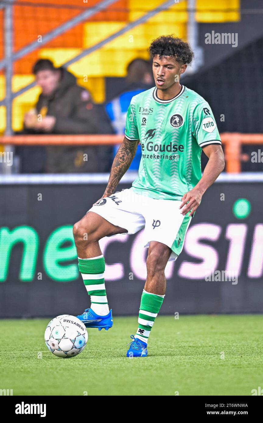 VOLENDAM, NETHERLANDS - NOVEMBER 12: Charles-Andreas Brym of Sparta ...