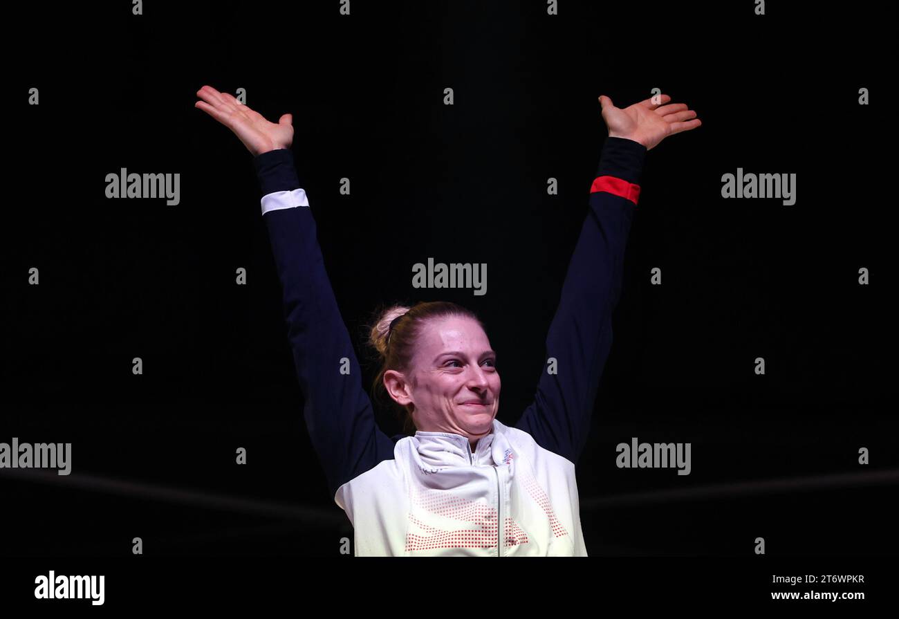 Great Britain’s Bryony Page on the podium after winning Gold in the ...