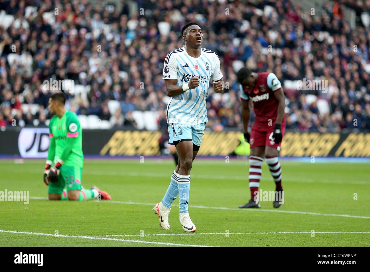 Nottingham Forest's Taiwo Awoniyi celebrates after scoring their sides ...