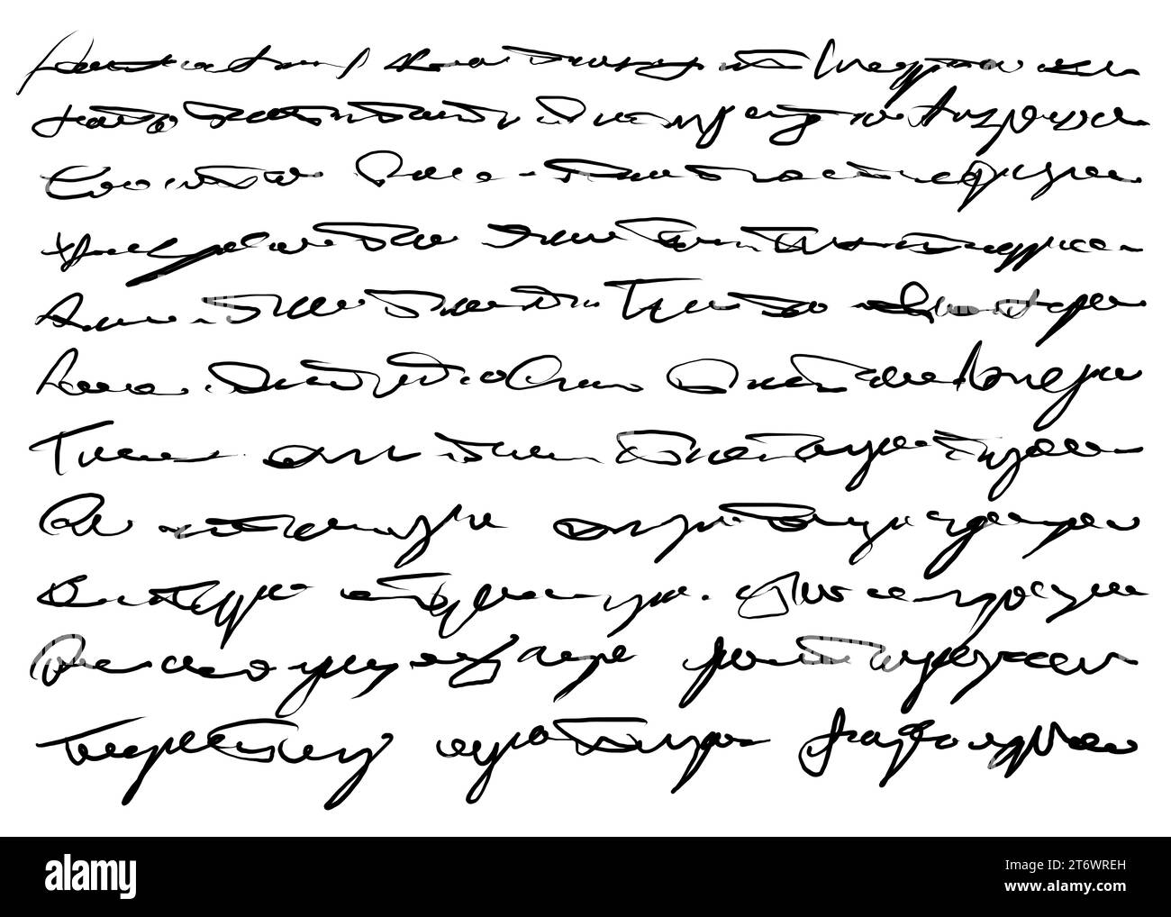 Abstract handwritten text, notes, scribbles, extraterrestrial writing ...