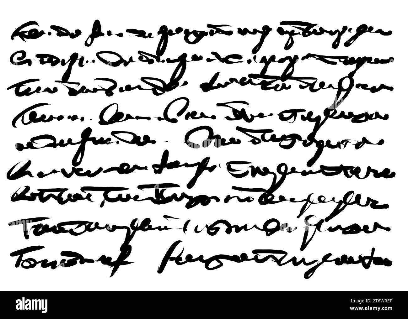 Abstract handwritten text, notes, scribbles, extraterrestrial writing ...