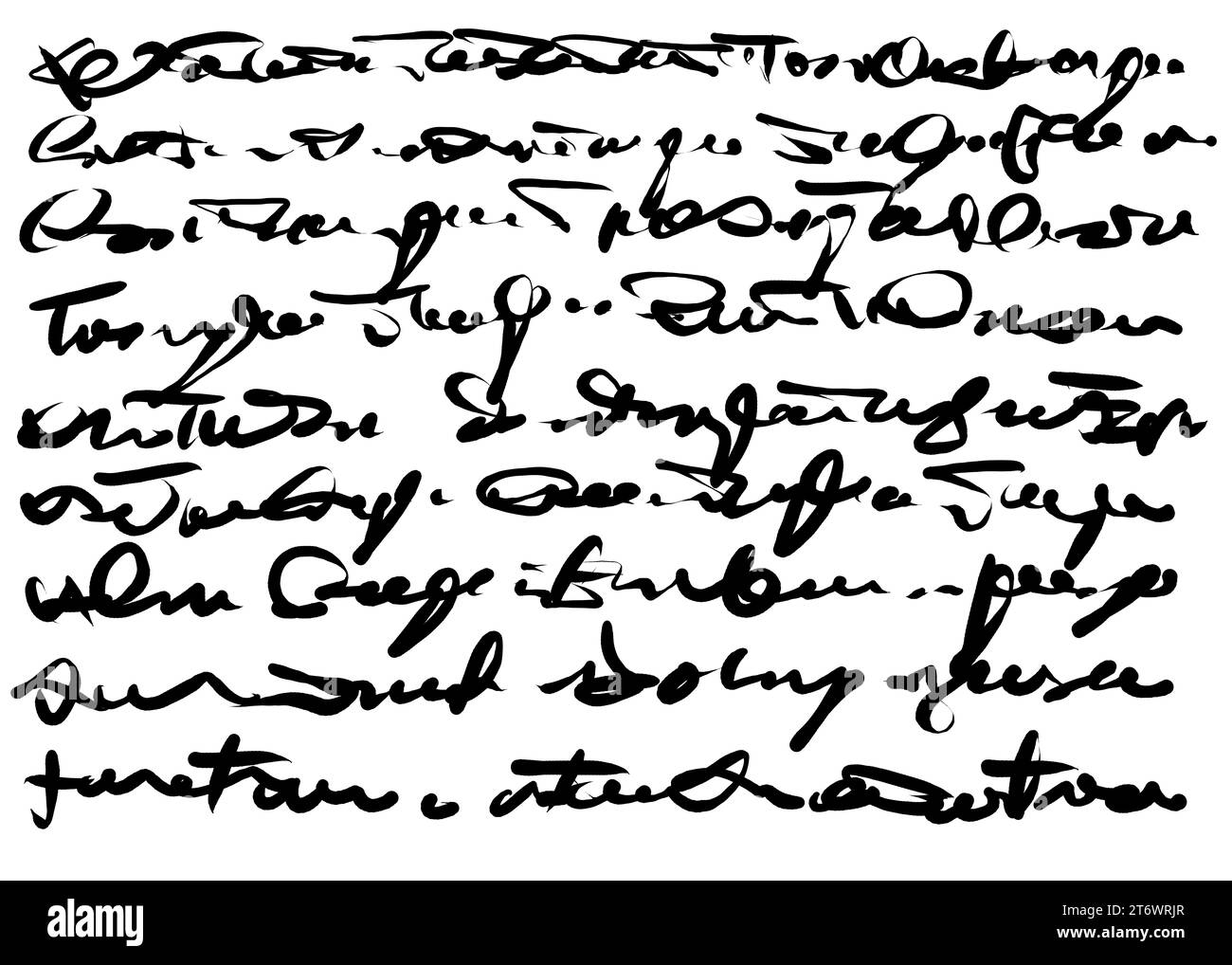 Abstract handwritten text, notes, scribbles, extraterrestrial writing ...